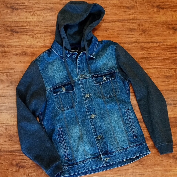 Matix | Jackets & Coats | Matix Denim Hoodie Jacket M | Poshmark